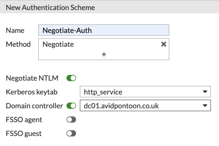 FortiGate - Setup Kerberos and NTLM Proxy Authentication - Nick Carlton