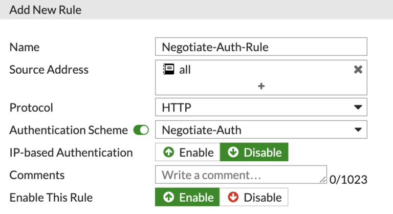 FortiGate - Setup Kerberos and NTLM Proxy Authentication - Nick Carlton