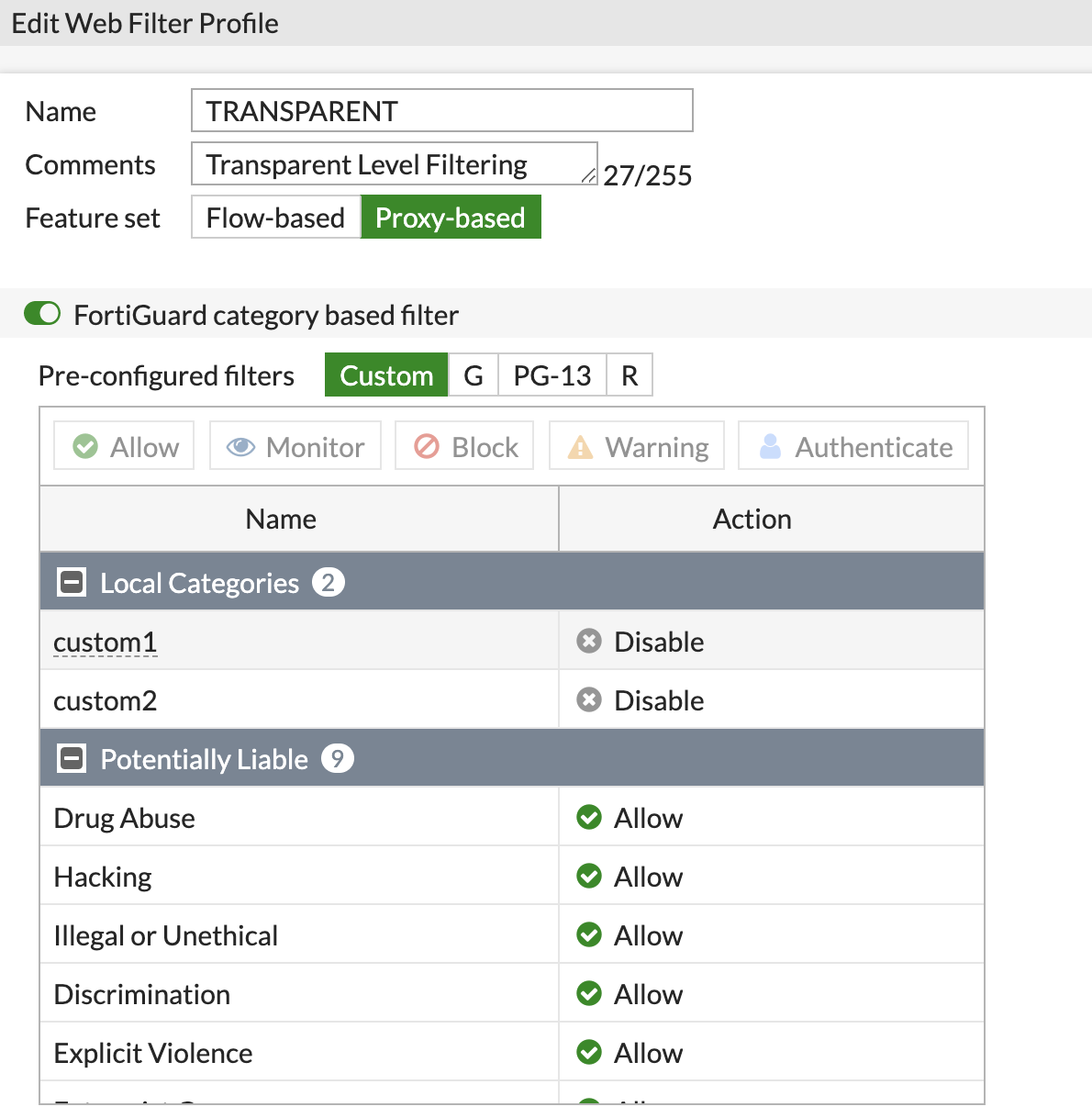 FortiGate - Stack Transparent and Proxy based Web Filtering - Nick Carlton