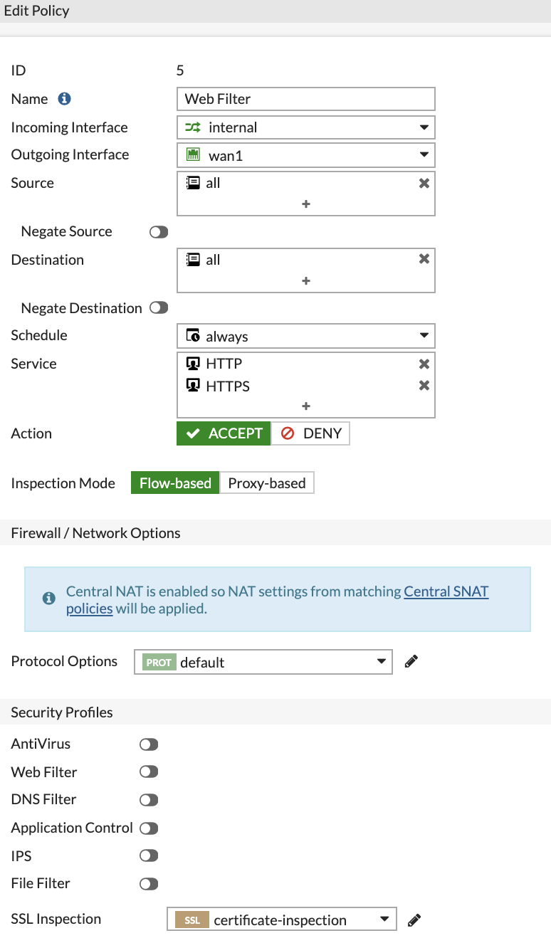 FortiGate - Stack Transparent and Proxy based Web Filtering - Nick Carlton